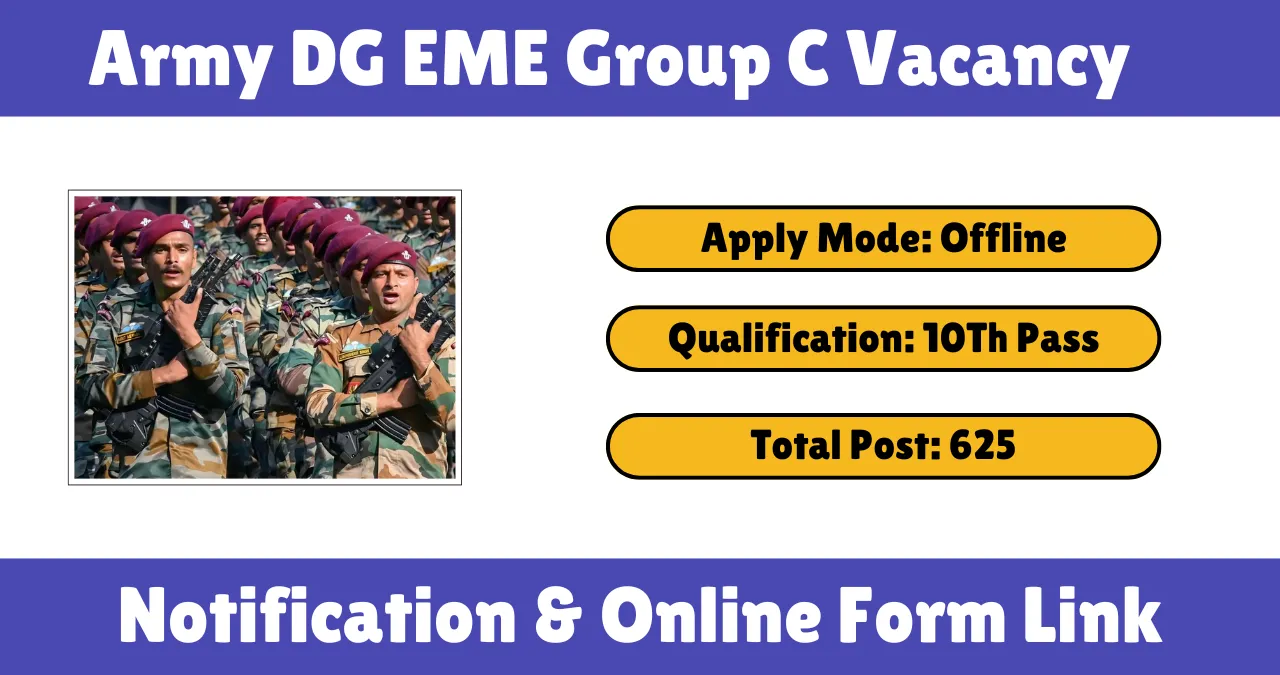 Army DG EME Group C Vacancy 2024