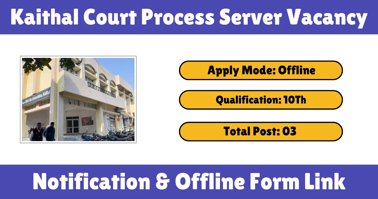 Kaithal Court Process Server Recruitment 2025